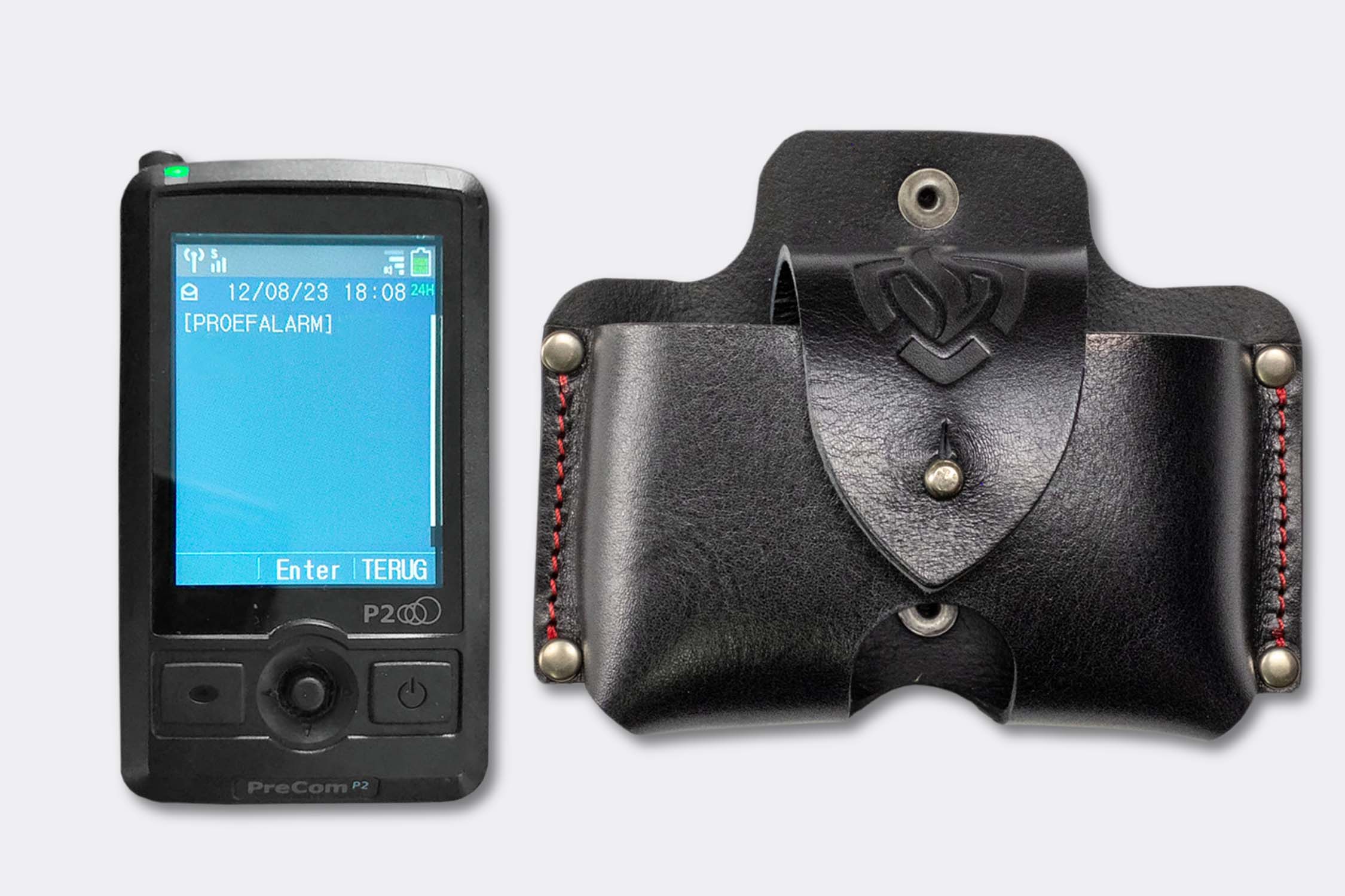 PreCom IP67 pager houder, tuigleer, model A