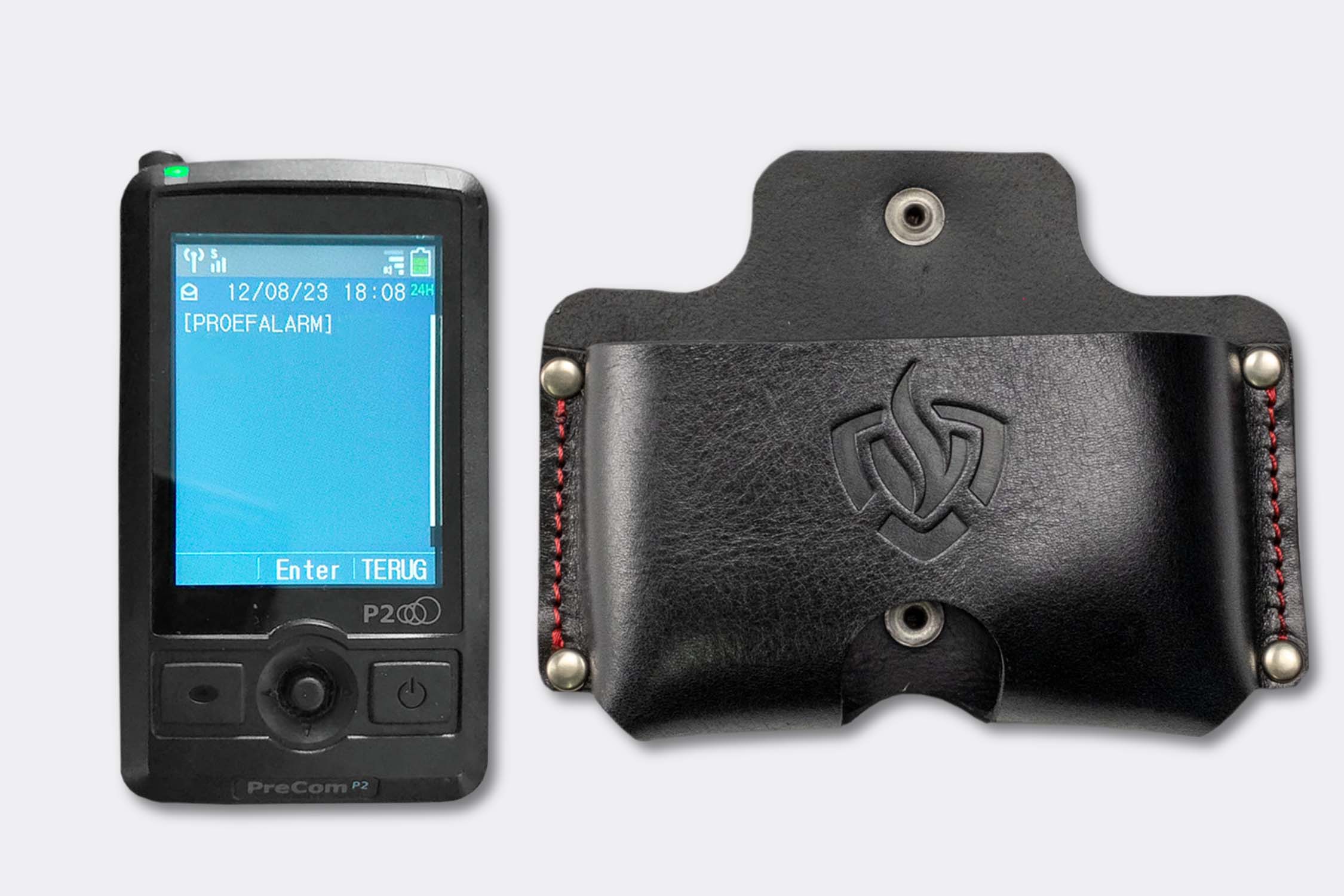 PreCom IP67 pager houder, tuigleer, model A